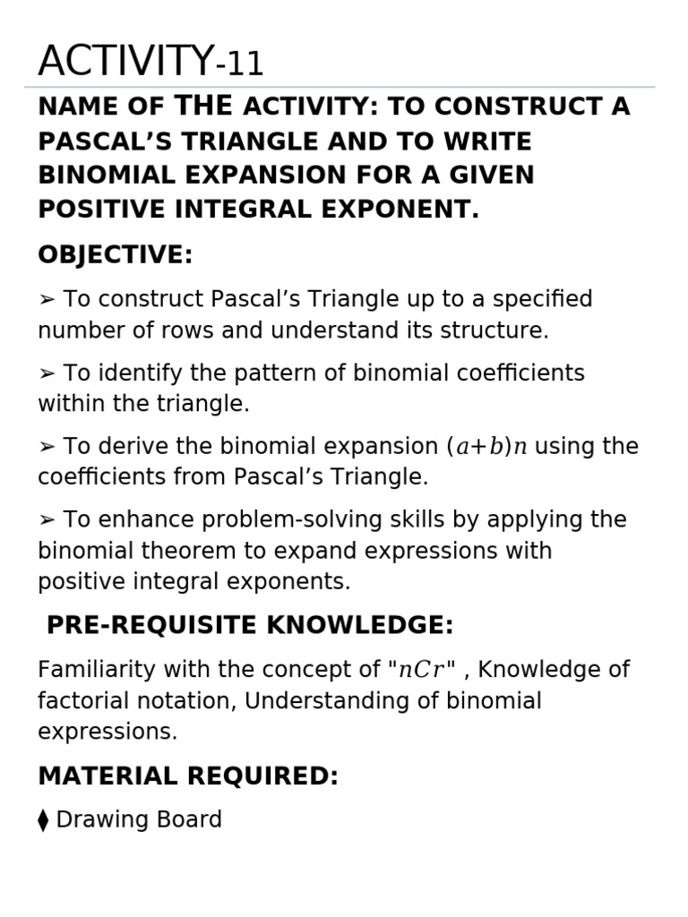 Subhajit Maths Activity-11 | PDF