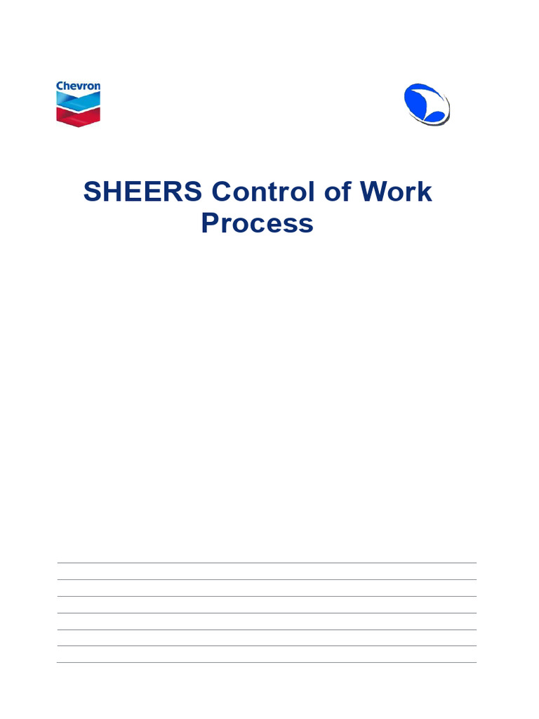 01 SHEERS Control of Work Process | PDF | Risk Management | Risk