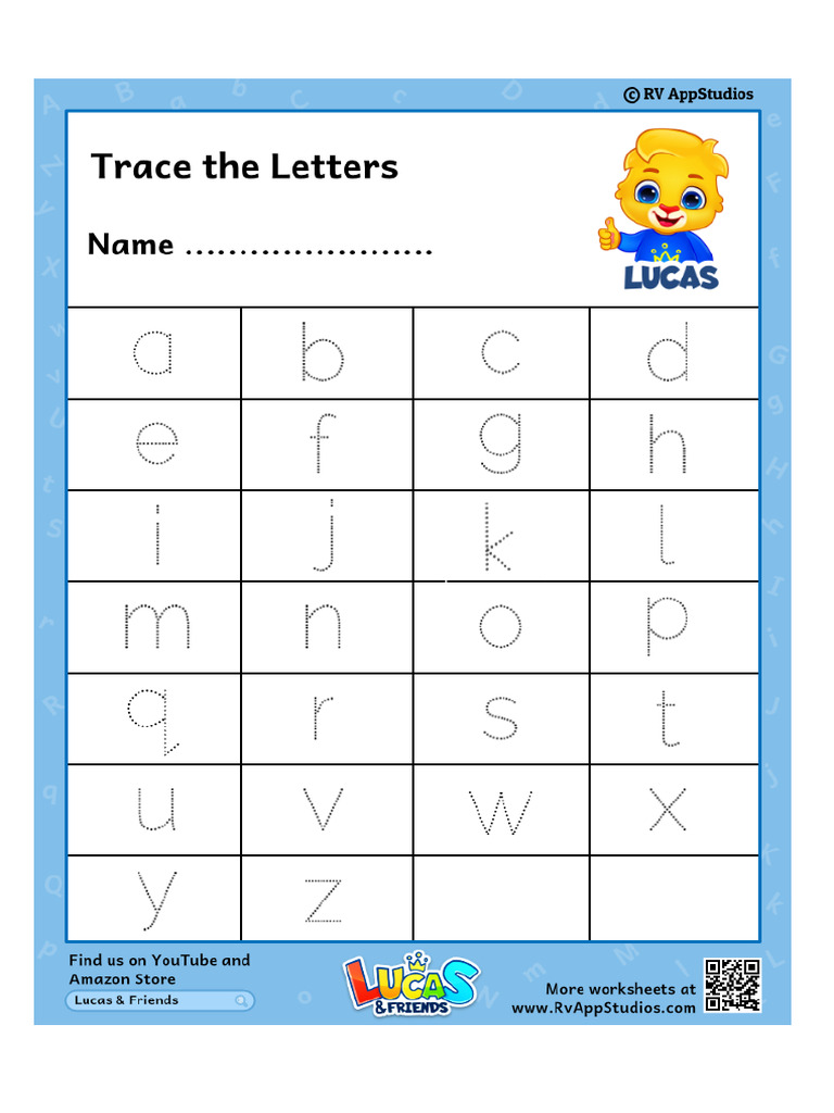 Alphabets Small Letters Tracing | PDF