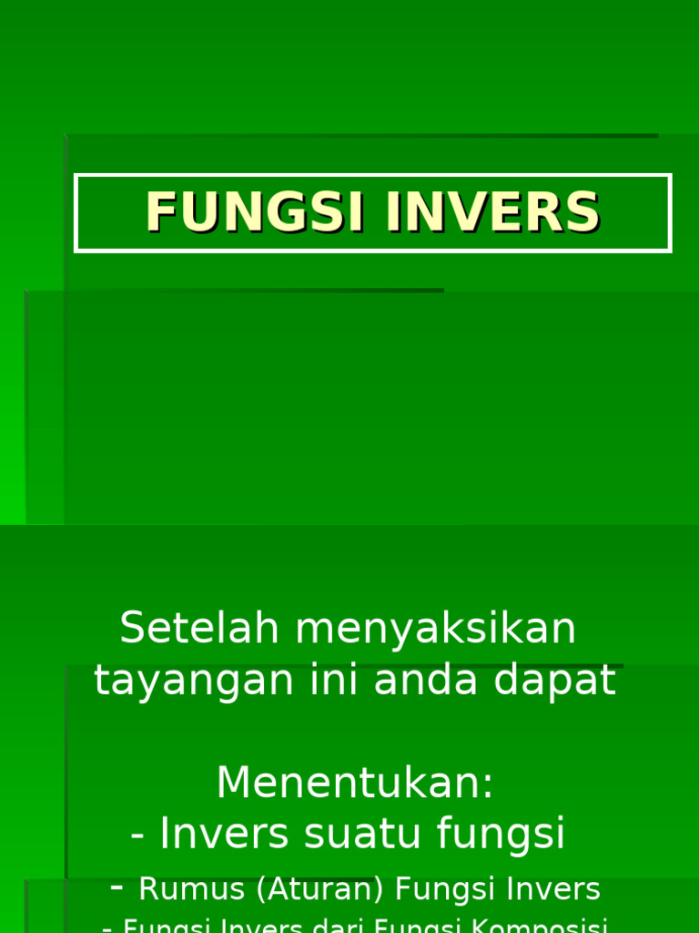 Fungsi Invers | PDF
