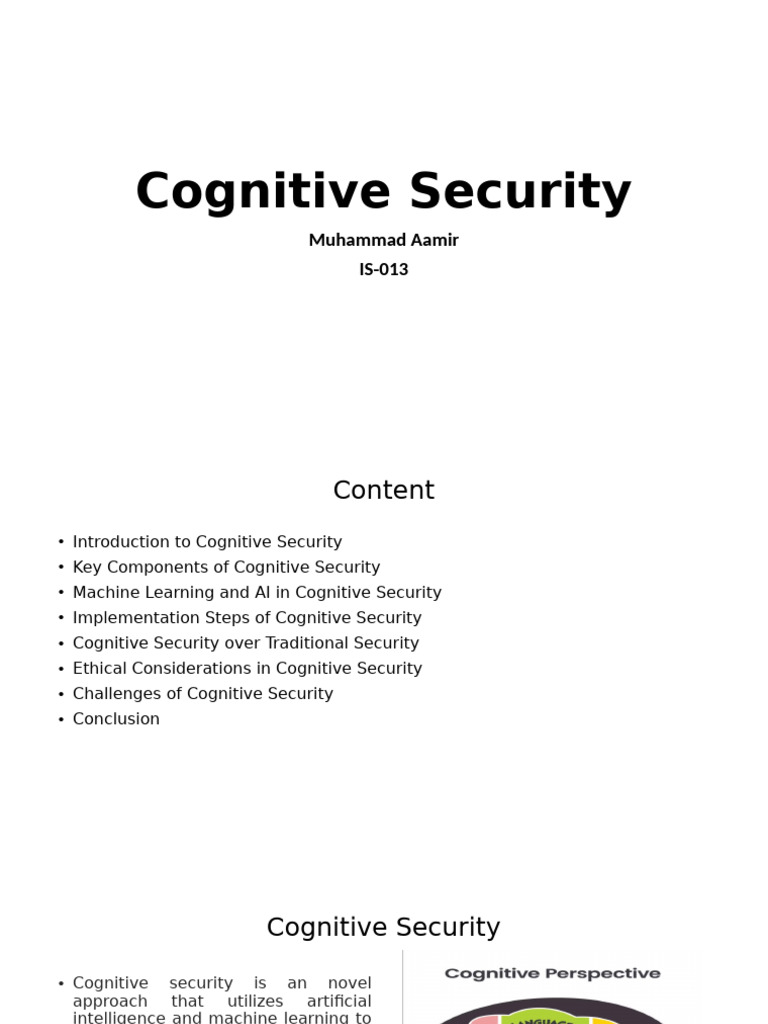 Cognitive Security | PDF | Security | Computer Security
