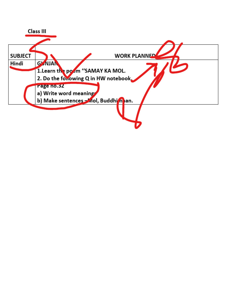 CBSE Class 3 Hindi Practice Worksheet | PDF