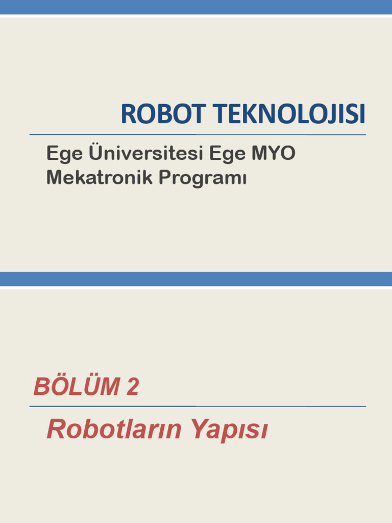 b2 Robot Mimarisi | PDF