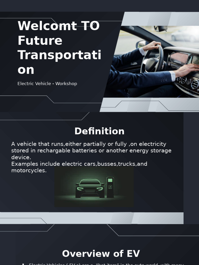 Ev Presentation | PDF | Electric Vehicle | Lithium Ion Battery