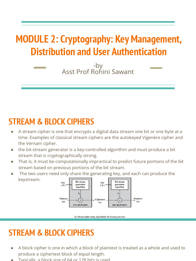 Cryptography: Stream & Block Ciphers | PDF | Cipher | Cryptography