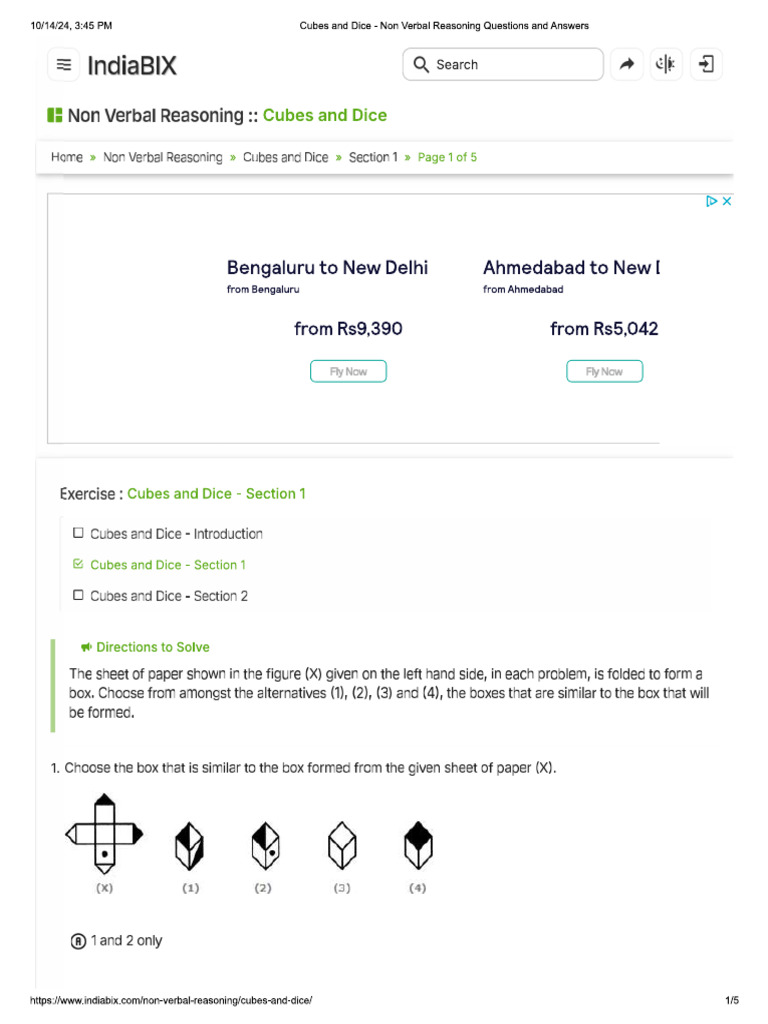 Cube and Dices 1 | PDF