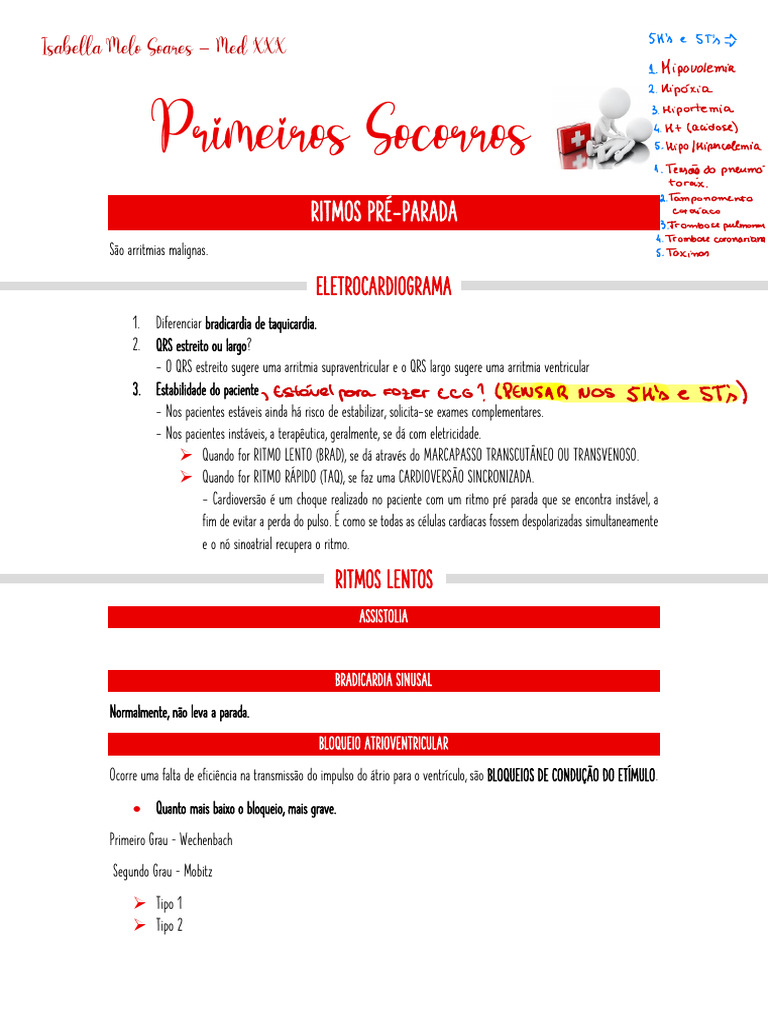 RITMOS PRE-PARADA Pr2 | PDF | Eletrocardiografia | Átrio (coração)