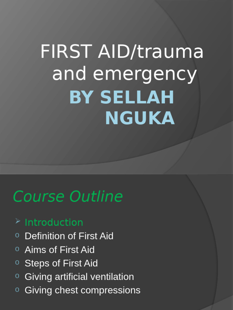 FIRST AID | PDF