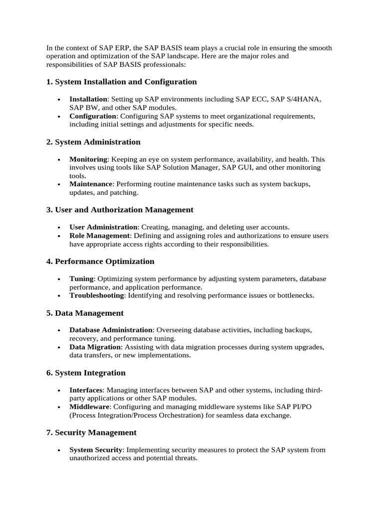 Sap Basis Introduction | PDF | Databases | Backup