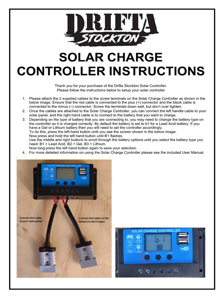 Solar Charge Controller Setup Guide | PDF