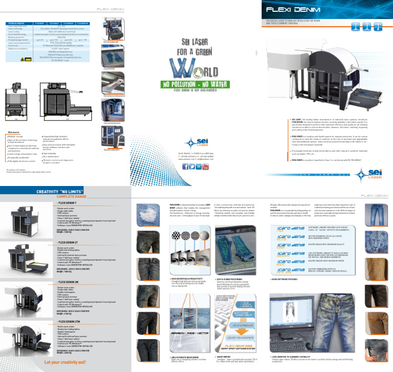 SeiLaser Flexi Denim Technical Data Sheet EN | PDF | Laser