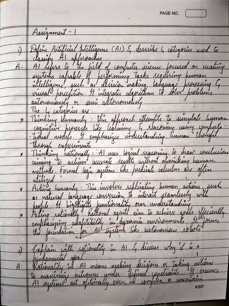 Ai Assignment 1 Answers | PDF