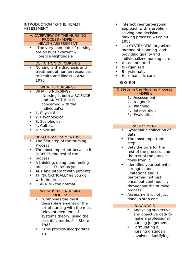 Health Assessment in Nursing Process | PDF | Nursing | Health Care