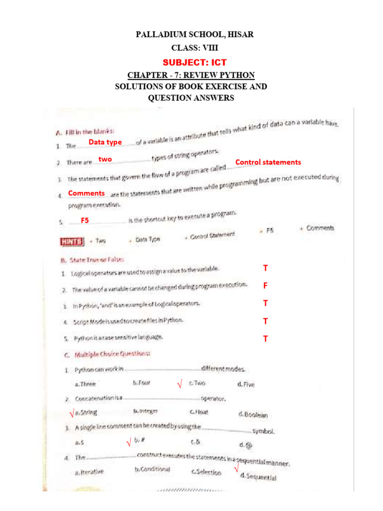 G-8 Ch-7 Review Python | PDF