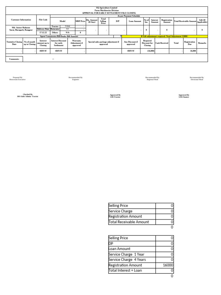 Early Settlement & File Closing Format | PDF | Financial Economics ...