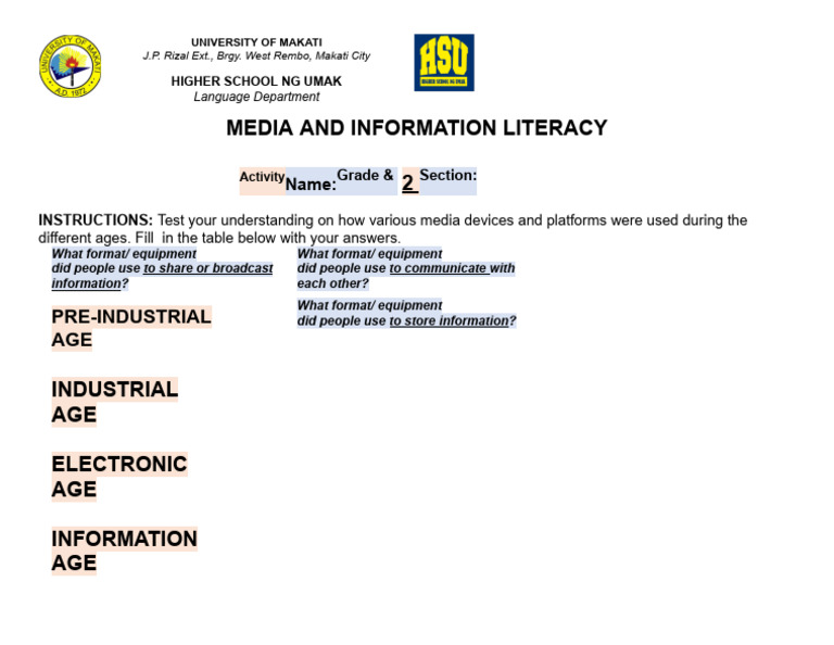 Media Literacy Activity Guide | PDF