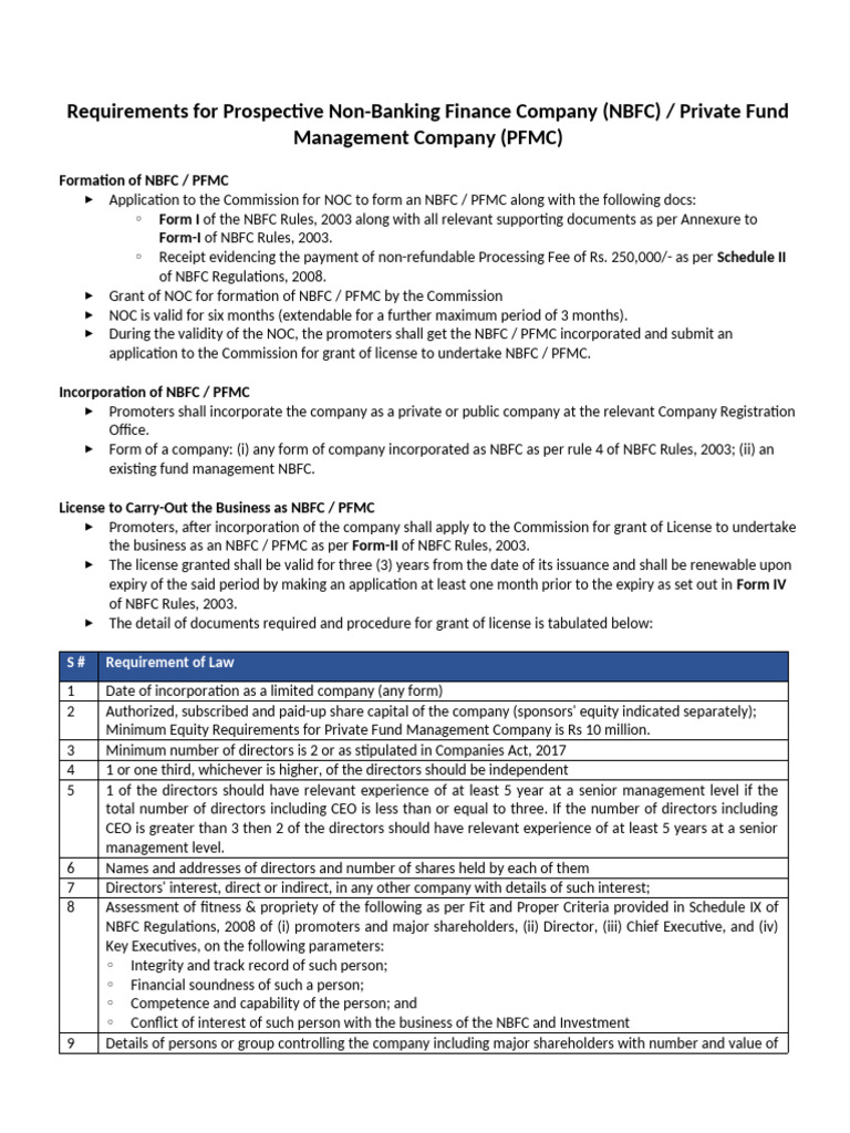 Requirements-for-Prospective-NBFCs_Annexure-B | PDF | Non Bank ...