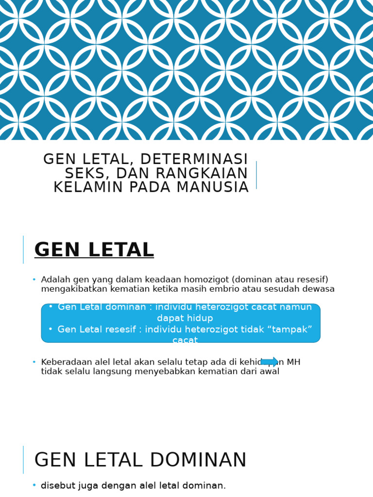 Gen Letal dan Determinasi Seks | PDF