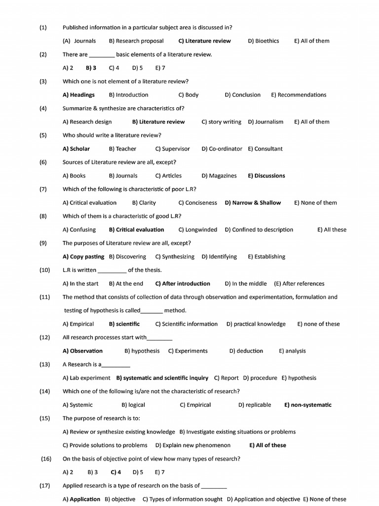 100 Mcqs of Research Methodology | PDF