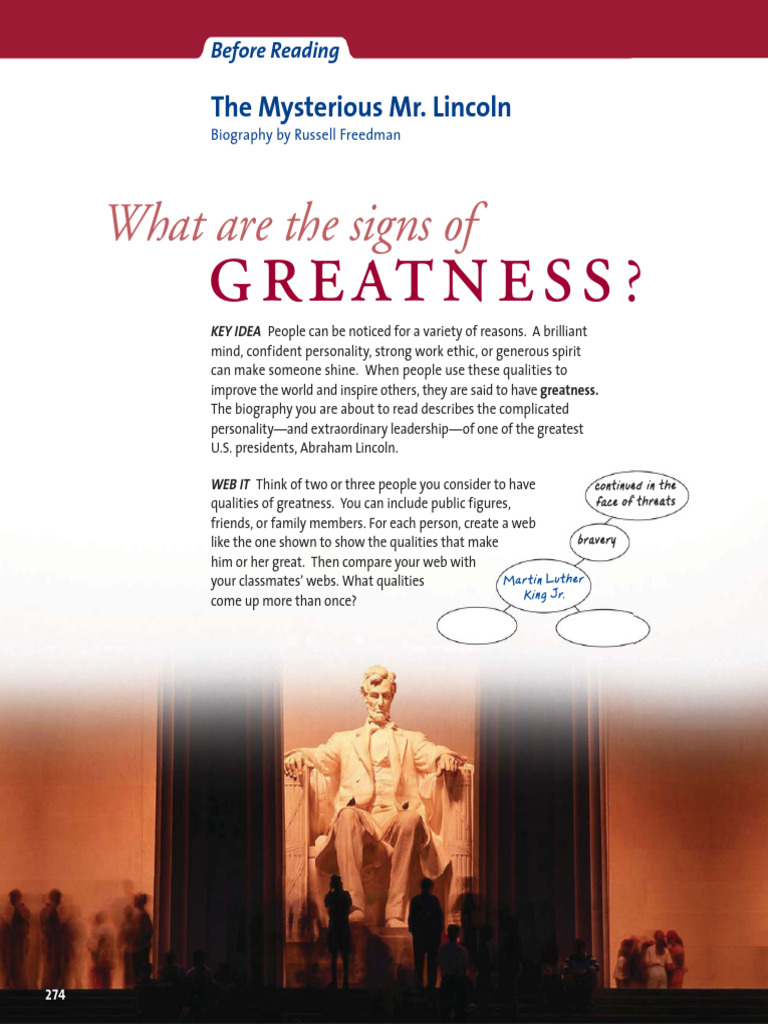 McDougal Littell Literature 08 - What Are The Signs of Greatness | PDF ...