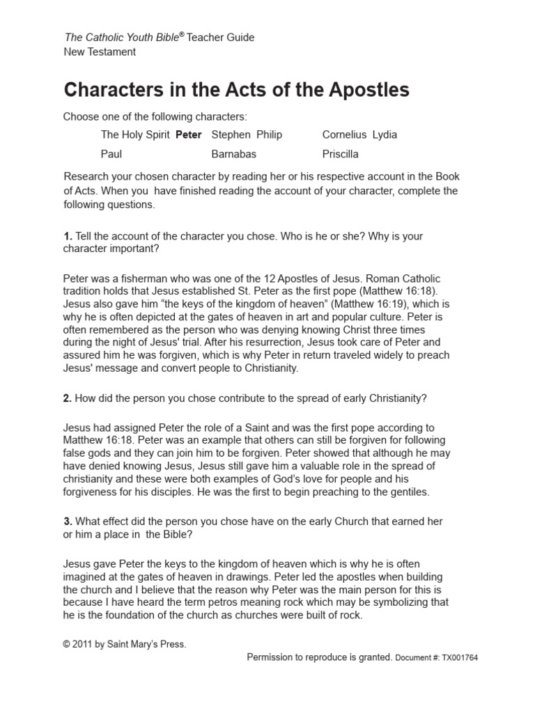 Seeron Sivashankar - Characters - in - Acts - of - The - Apostles | PDF