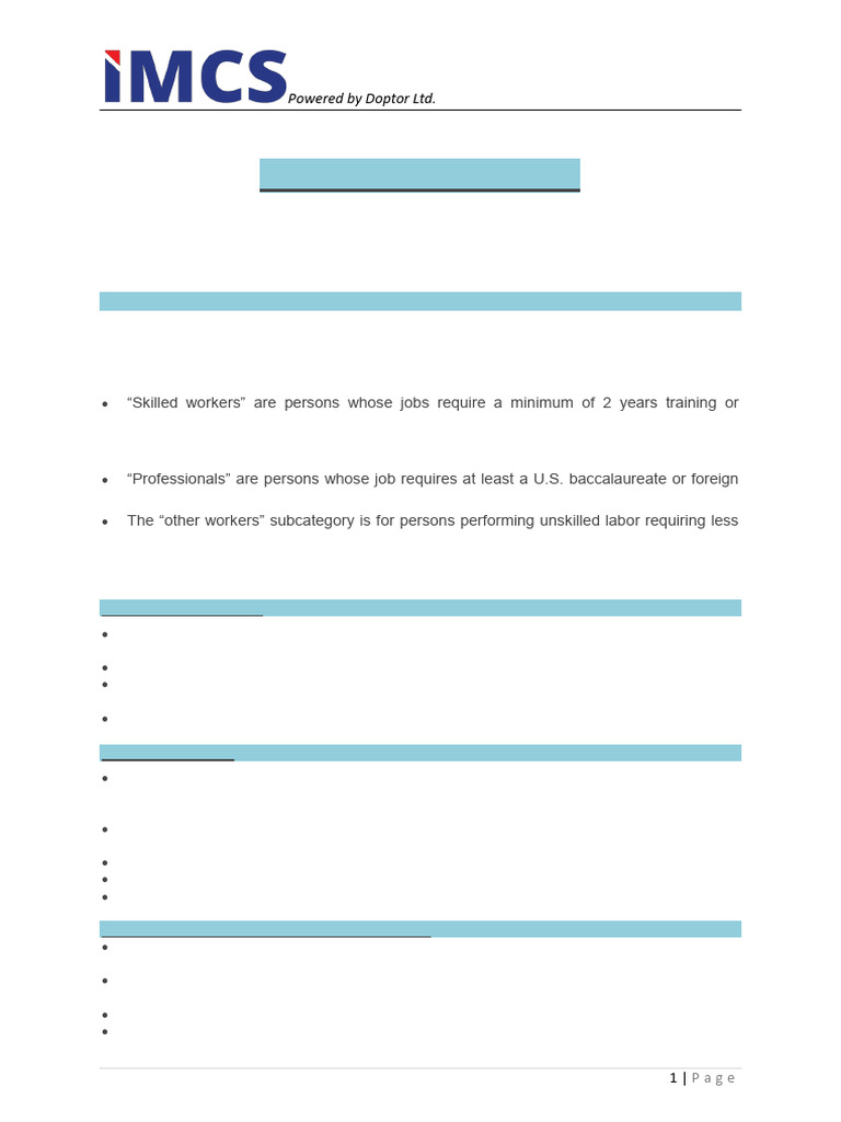 EB3 Proposal Paid | PDF | Skilled Worker | Immigration