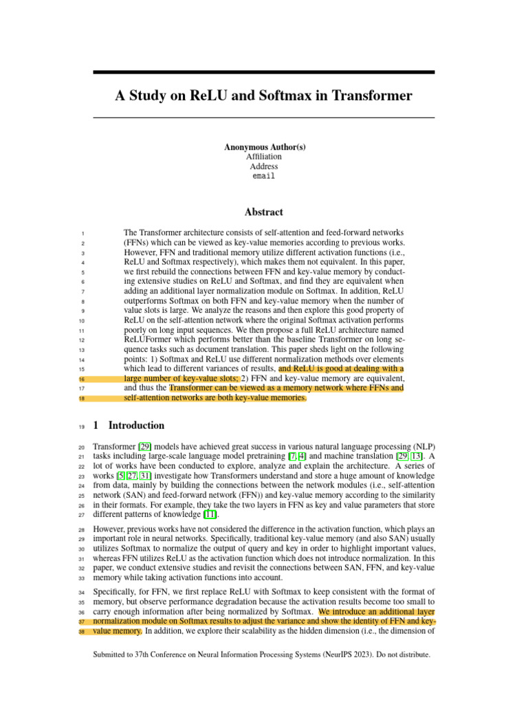 6982 A Study On Relu and Softmax In-2 | PDF | Variance | Mathematics