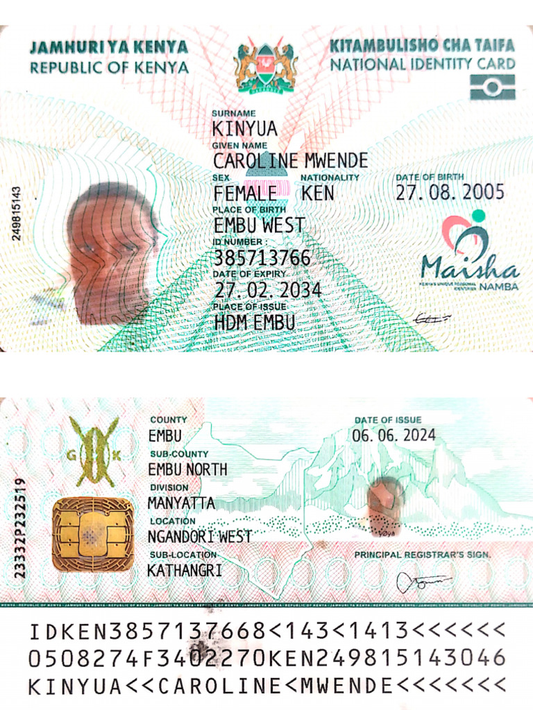 Caroline - Identification Card | PDF