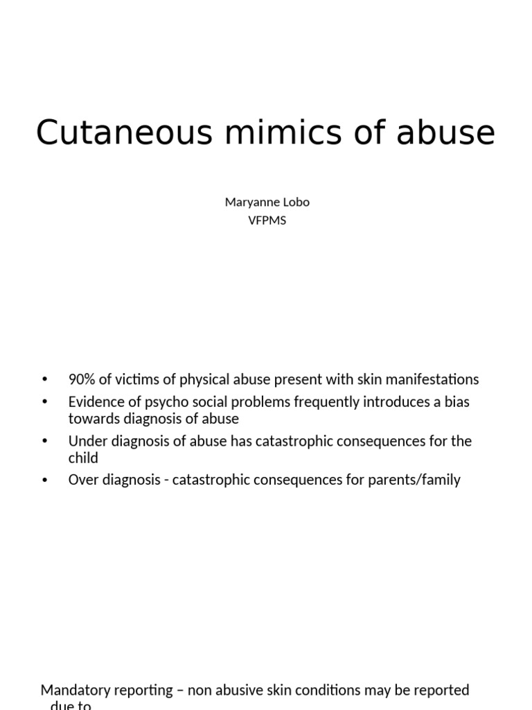8 - Cutaneous Mimic of Child Abuse 2017 - Ni | PDF | Diseases And ...