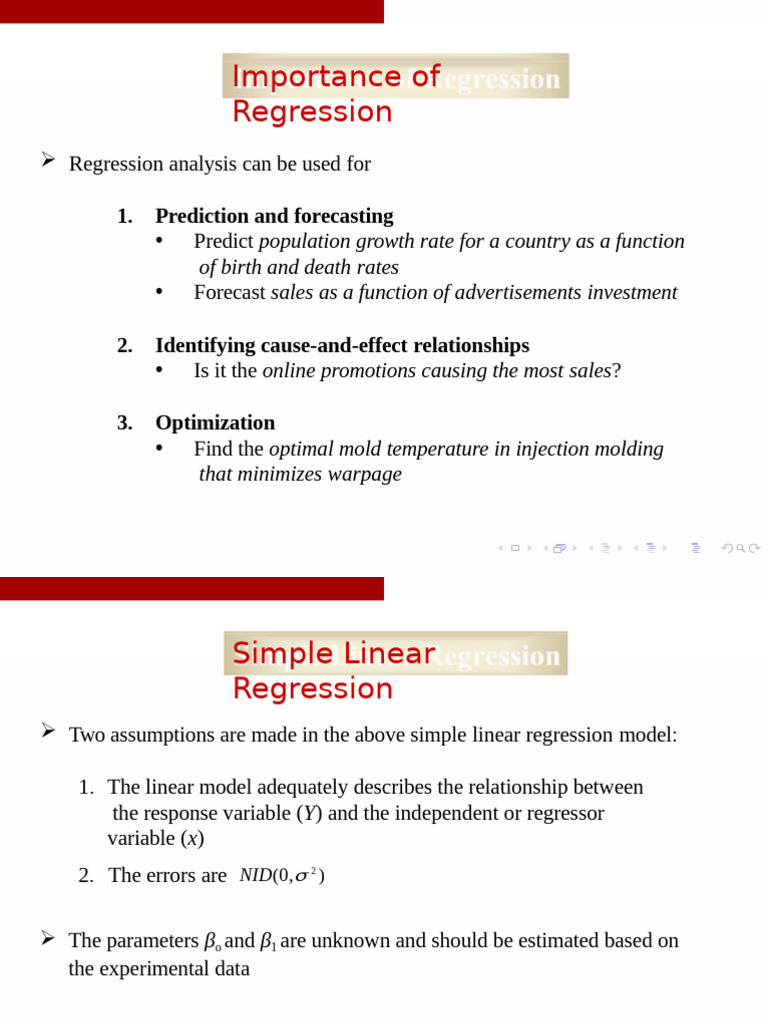 SIMPLE LINEAR REGRESSION | PDF | Regression Analysis | Linear Regression