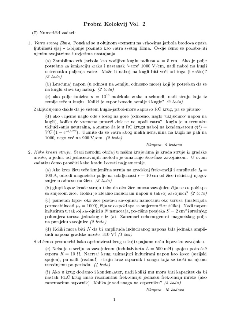 Kolokvij2 Probni | PDF
