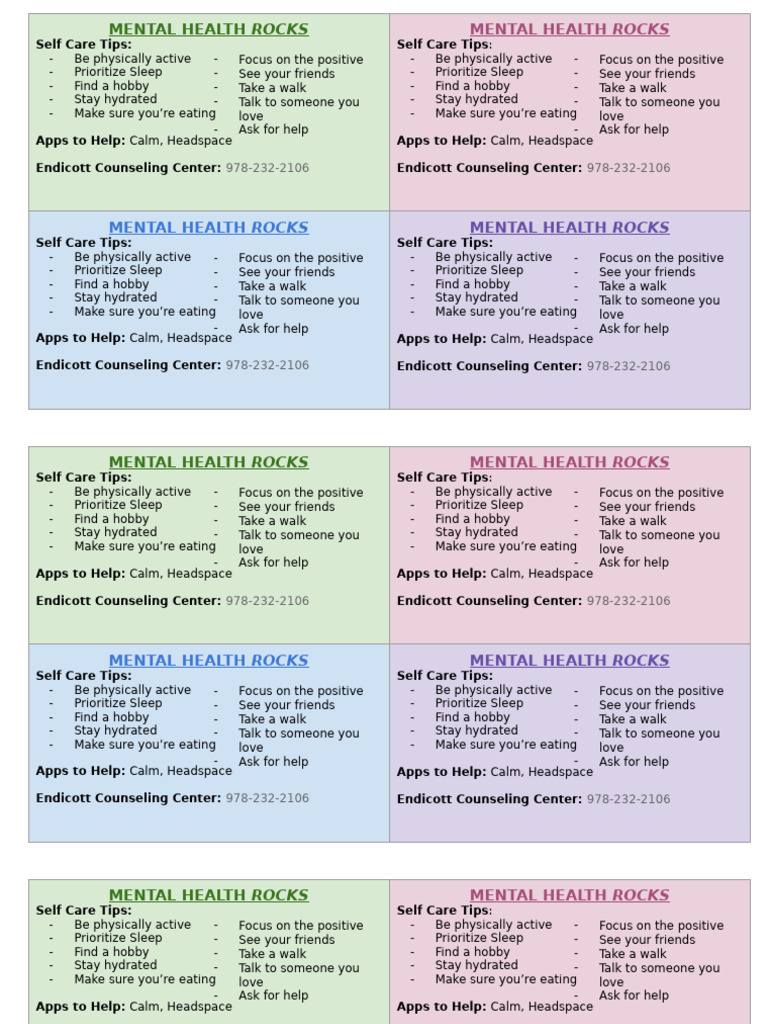 Mental Health Rocks | PDF | Mental Health | Health Care