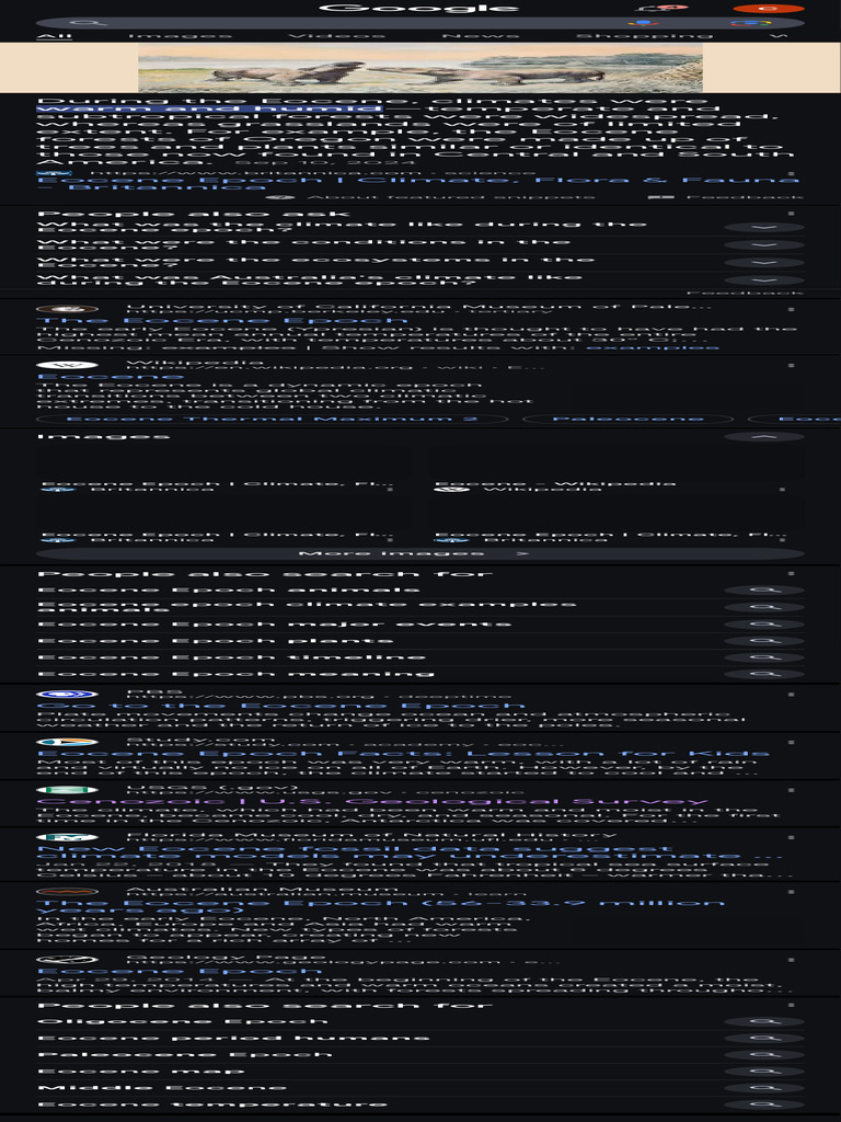Eocene Epoch Climate Examples - Google Search | PDF | Earth Sciences ...