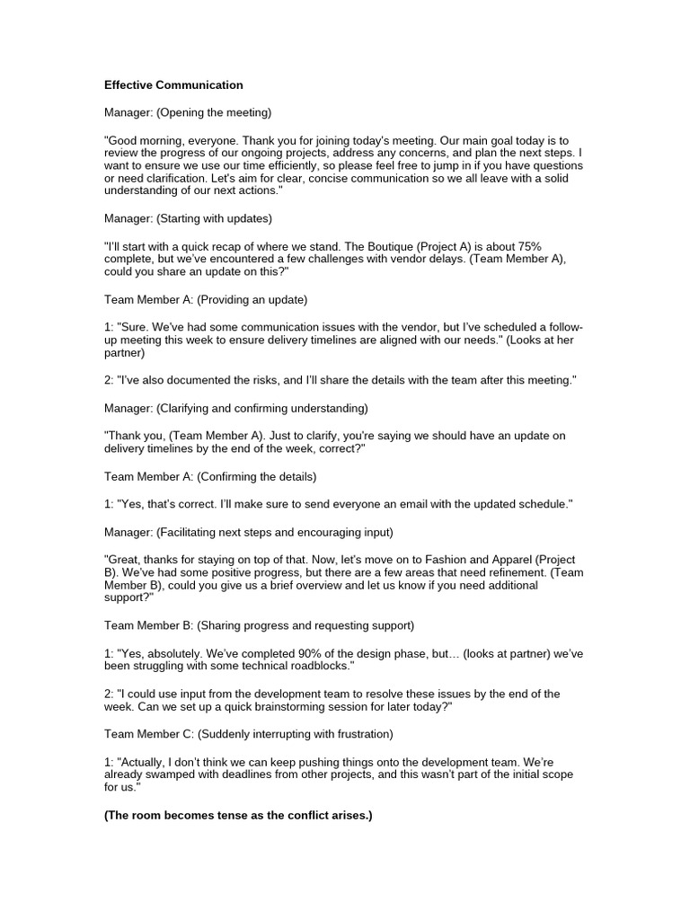 Effective Communication With Conflict Resolution | PDF