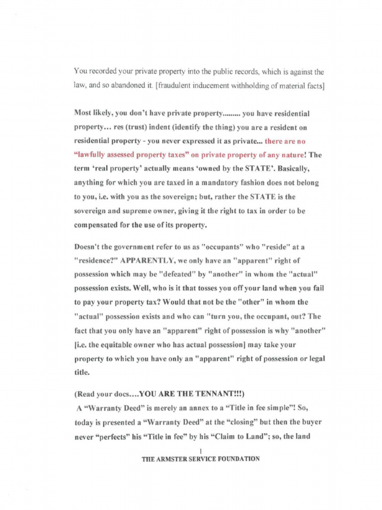 Understanding Property Rights and Taxes | PDF | Deed | Property Law