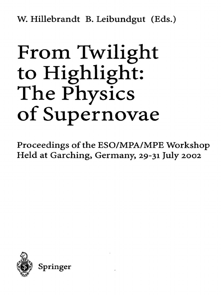 The Physics of Supernovae | PDF | Supernova | Physical Sciences