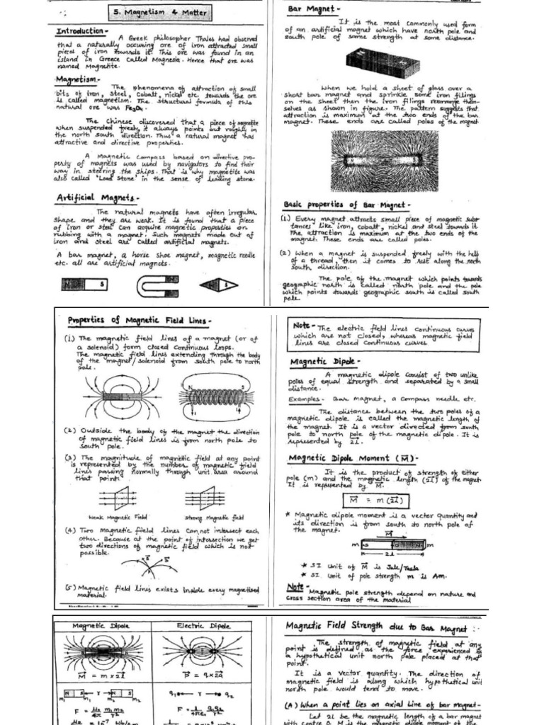 Magnetism And Matter Reference Material Pdf