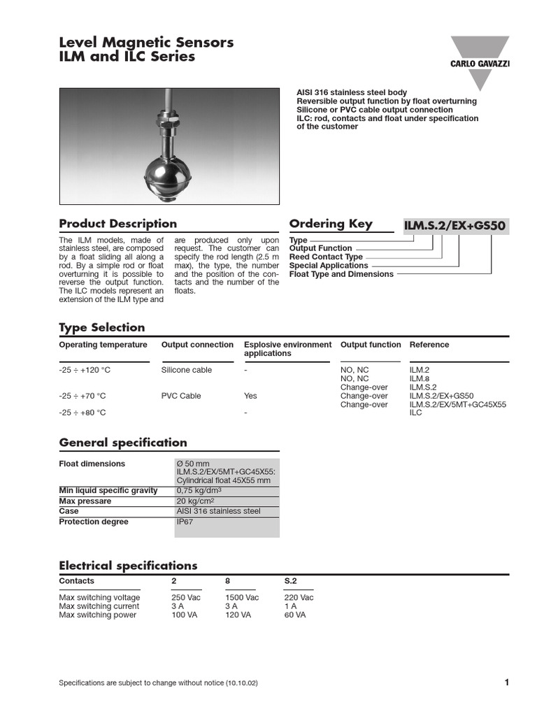 ILM and ILC Series Magnetic Sensors | PDF | Alternating Current ...