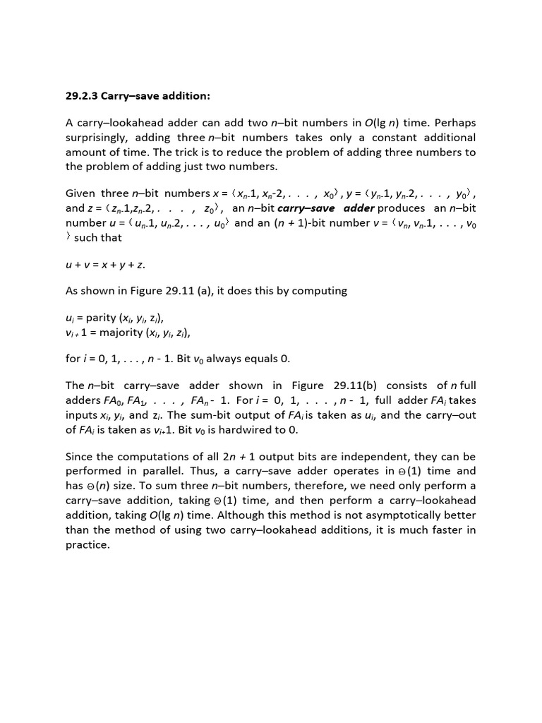 Wallace Tree | PDF | Theoretical Computer Science | Applied Mathematics
