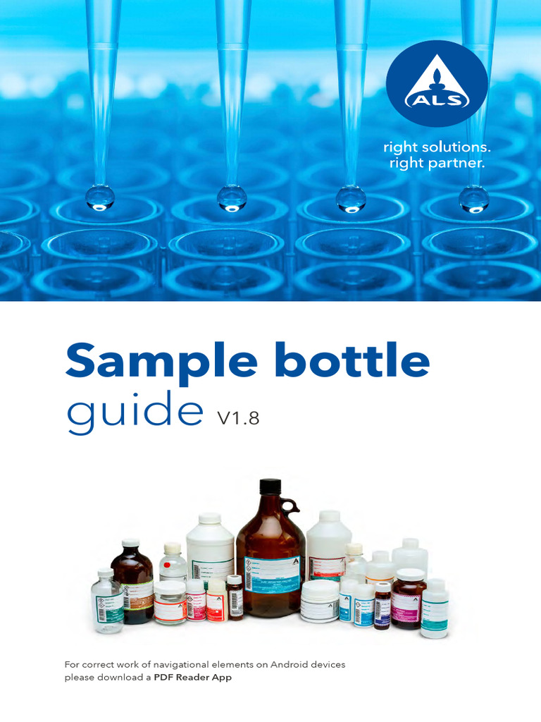 Sample Bottle Guide for Analytes | PDF | Chromium | Sodium Hydroxide