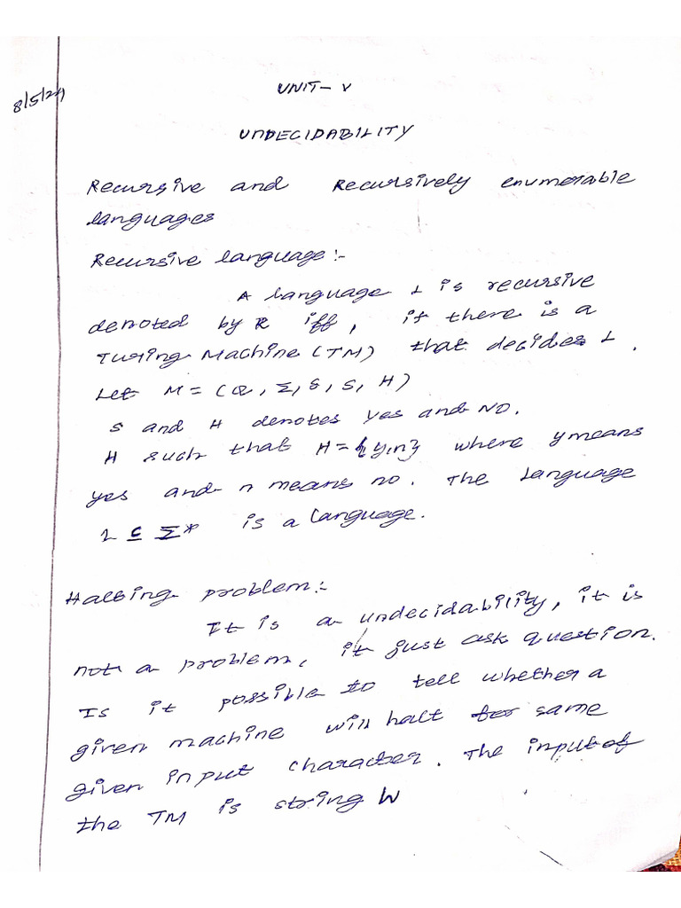 TOC Unit-5 | PDF