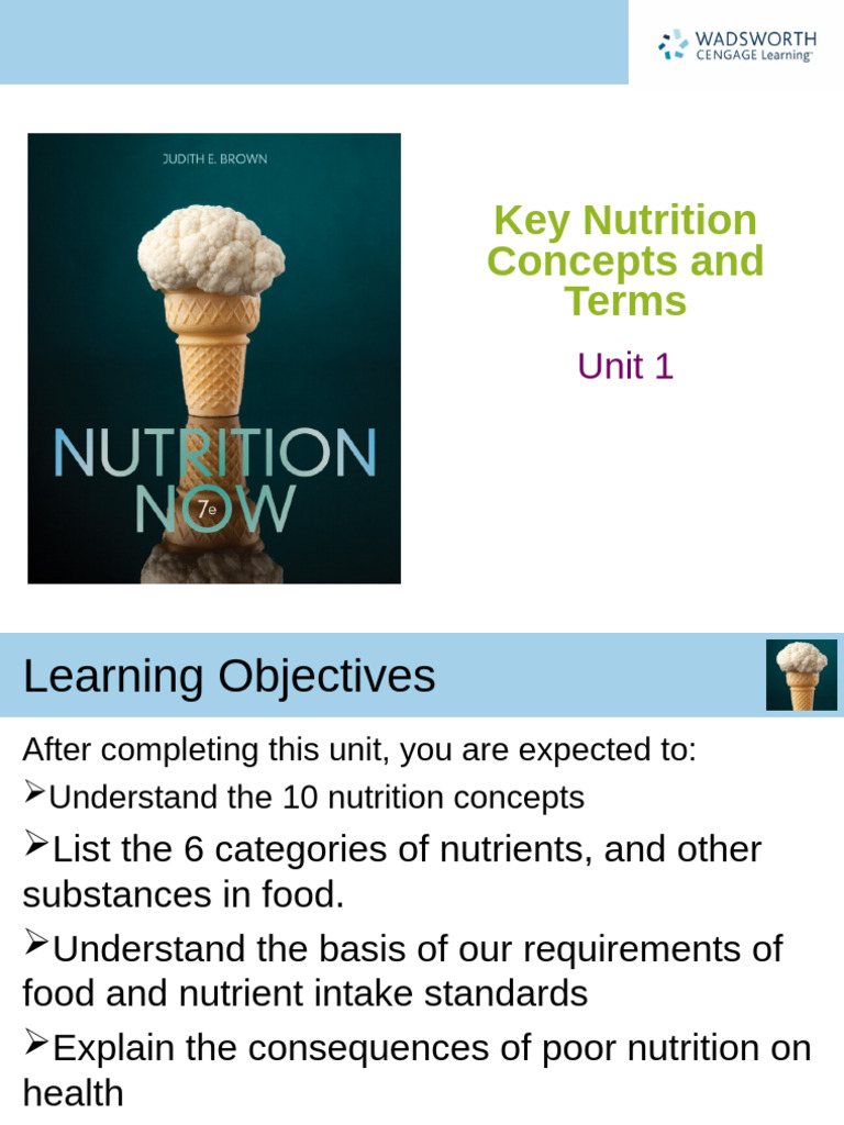 Key Nutrition Concepts and Terms-Updated | PDF | Nutrients | Diet ...