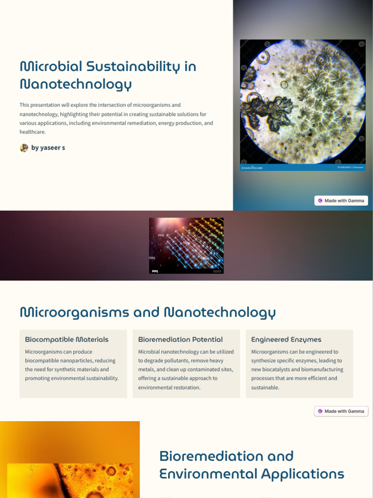 Microbial Nanotechnology for Sustainability | PDF | Environmental ...