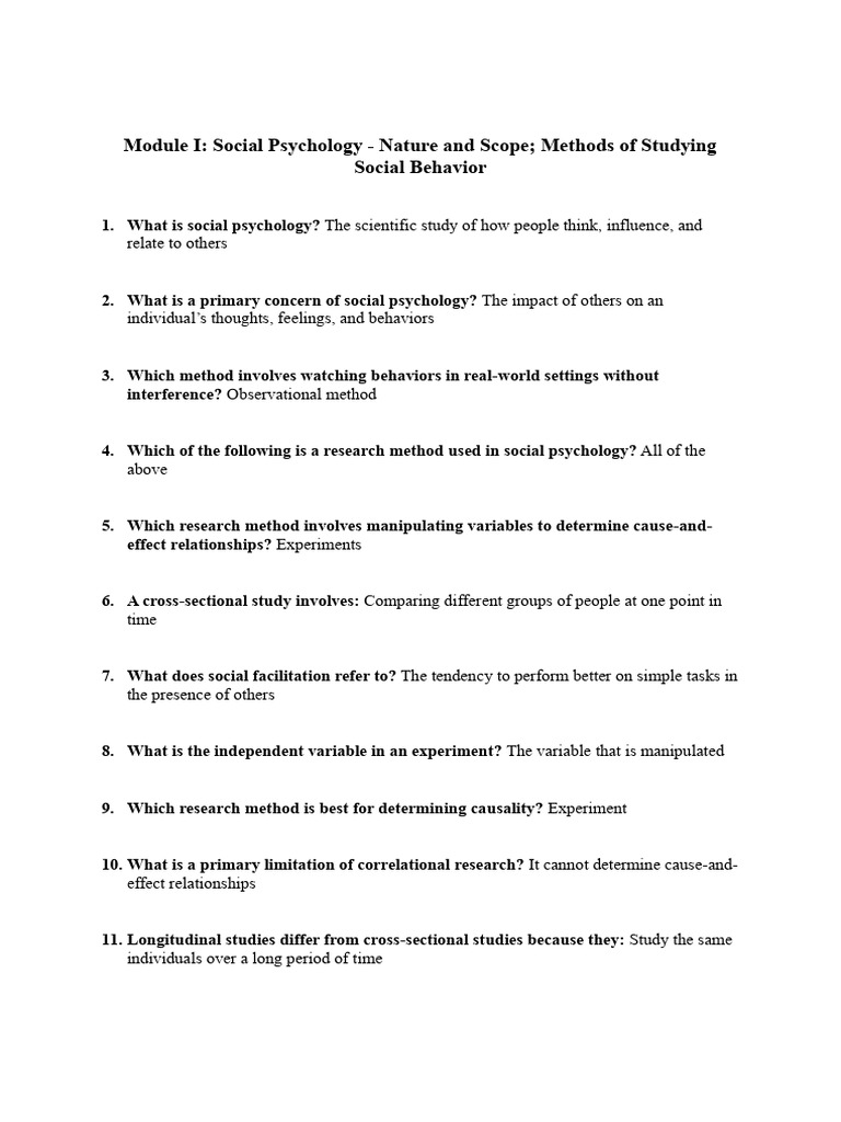 Test Social Psych | PDF | Attitude (Psychology) | Aggression