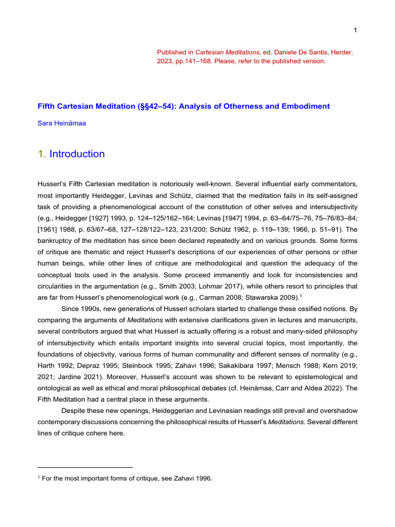 Fifth_Cartesian_Meditation_42_54_Analysis of Otherness and Embodiment ...