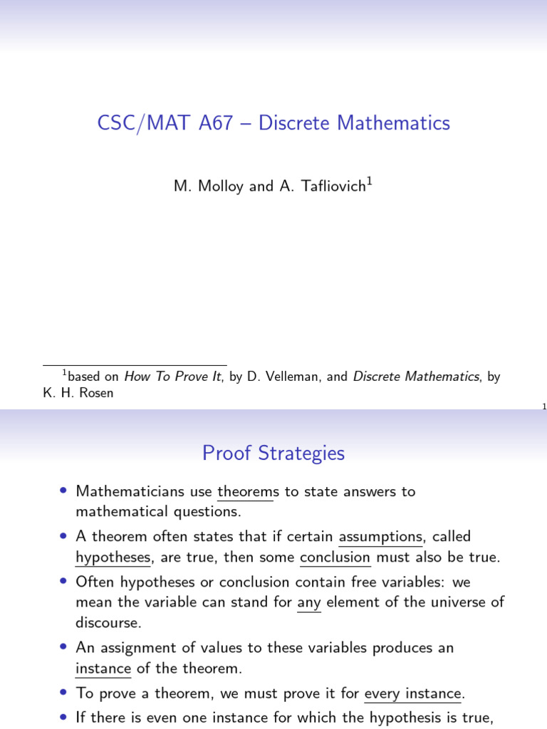 Proof - Strategies - Post - Lecture Oct2 | PDF | Theorem | Mathematical Proof