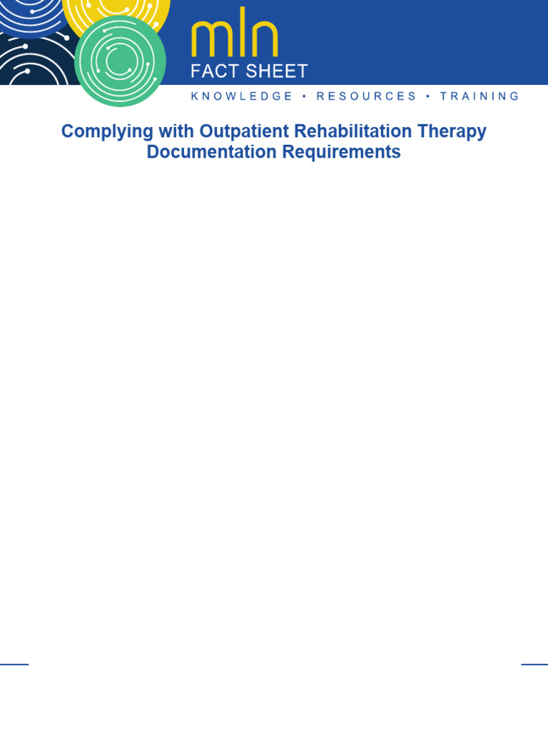 Outpatient Rehab Therapy Documentation Guide | PDF | Physical Therapy ...