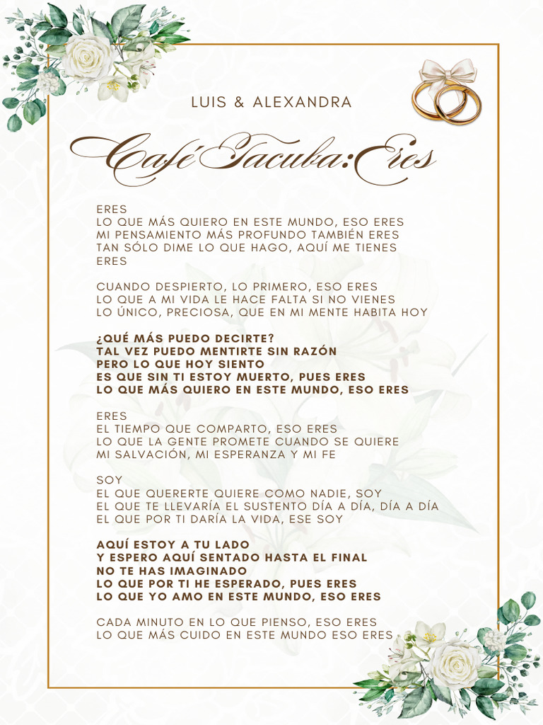 1 Cafe Tacuba - Eres | PDF