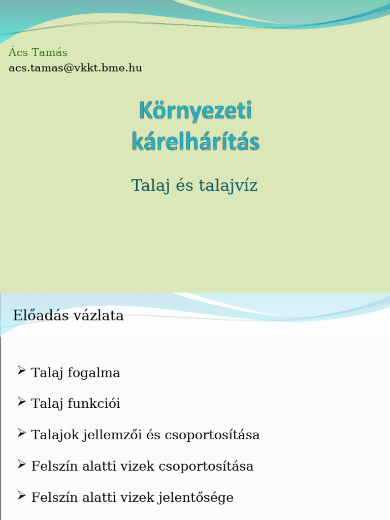 Talaj És Talajvíz | PDF