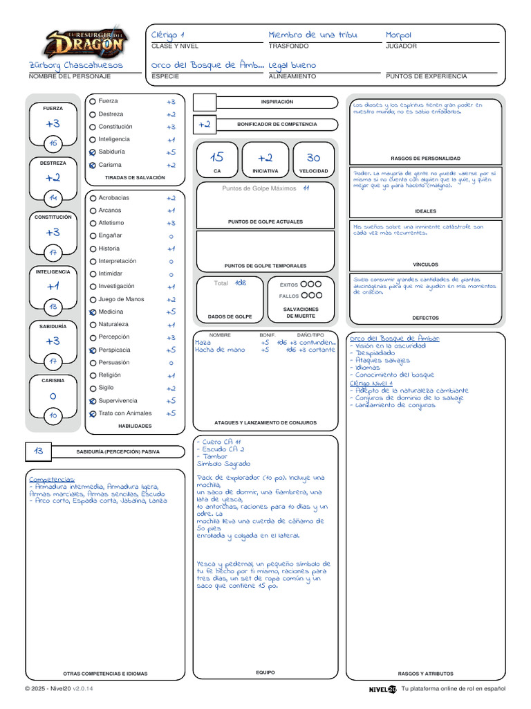 Zurborg Chascahuesos Nivel 1 | PDF
